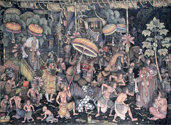 A Scene From The Ramayana - Vintage Balinese Art Painting by Kritanta ...