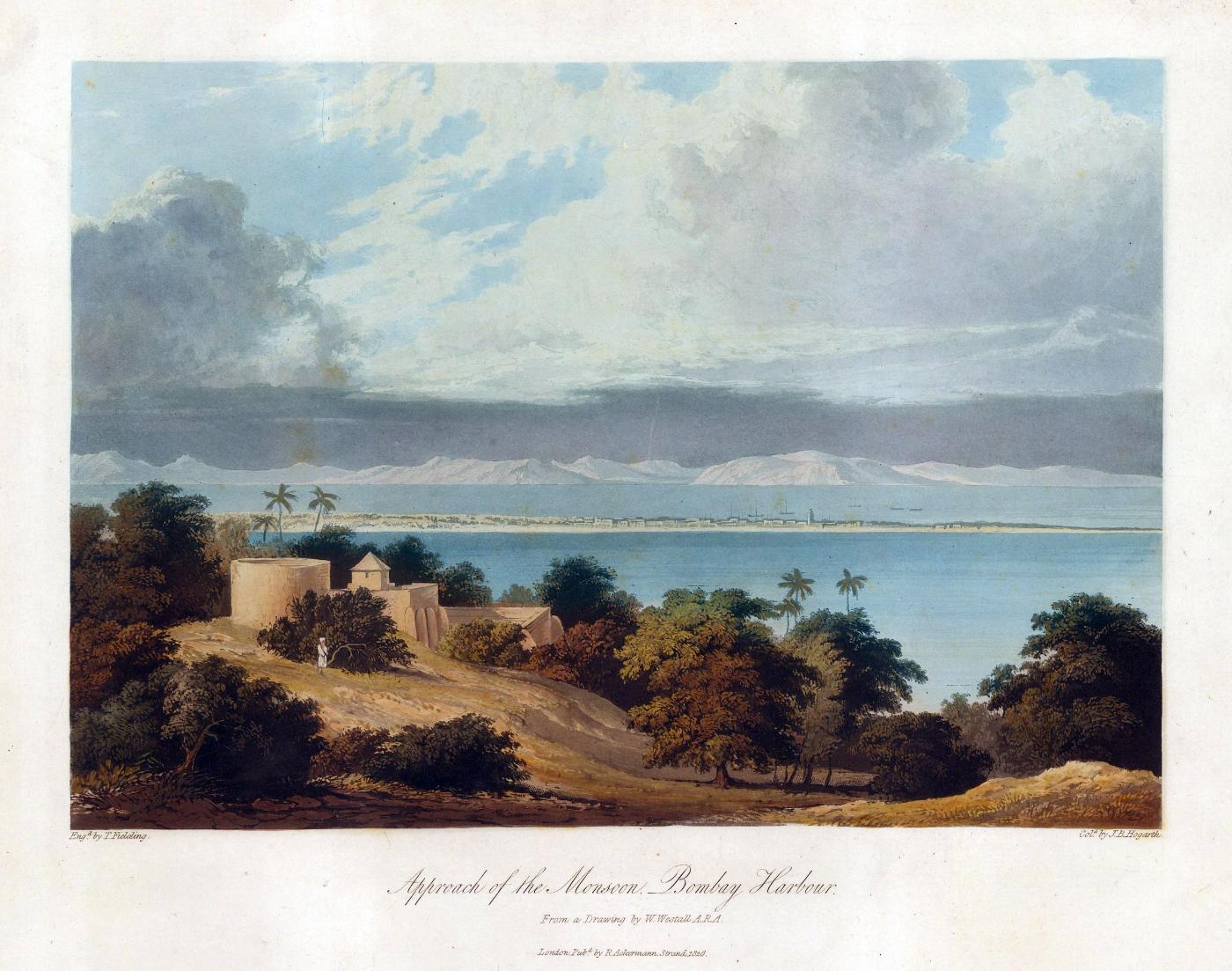 Approach Of The Monsoon Bombay c1830 - Captain Robert M Grindlay ...