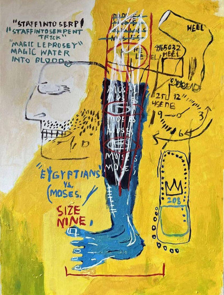 Early Moses - Jean-Michael Basquiat - Neo Expressionist Painting by ...