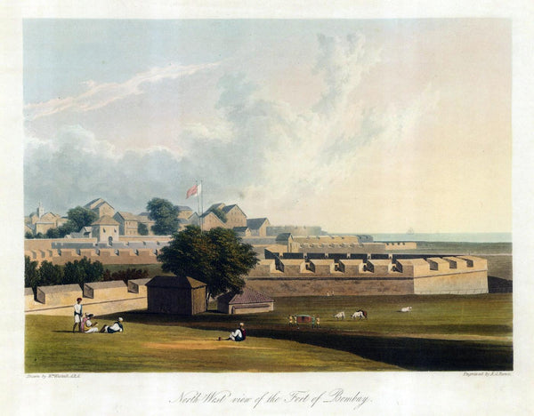 Fort George In Bombay c1830 - Captain Robert M Grindlay - Vintage ...