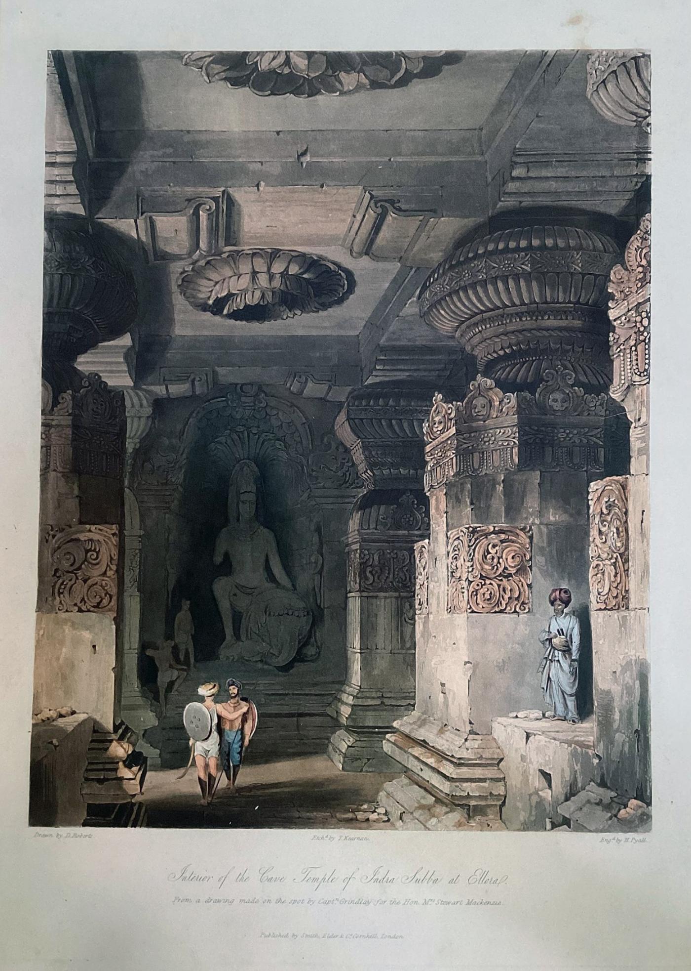 Indra Sabha Temple In The Ellora Caves - Captain Robert M Grindlay ...