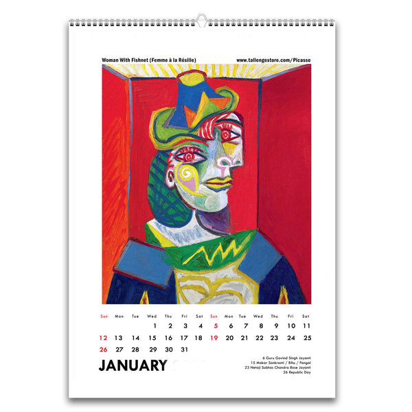 2026 Wall Calendar - Pablo Picasso - Pablo Picasso Artworks by Tallenge ...