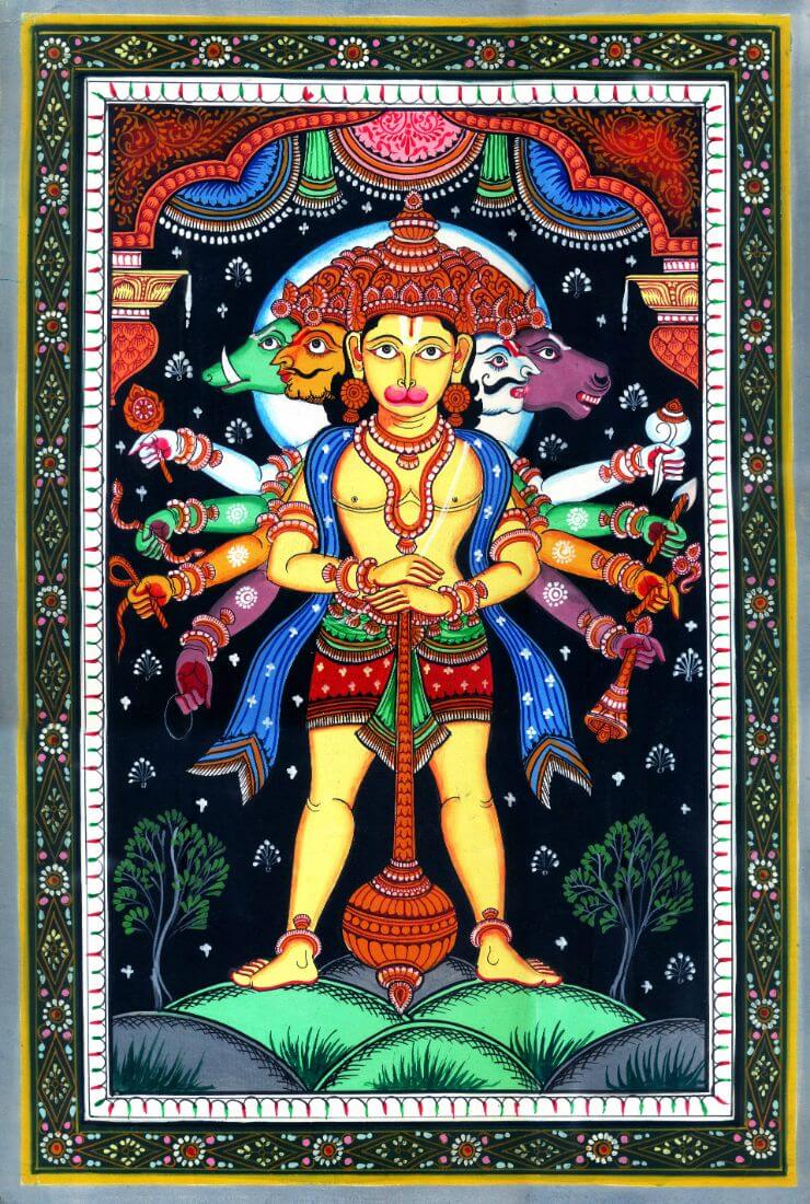 Panchmukhi Dasbhujadari Hanuman (Five-headed Ten-handed Hanuman ...