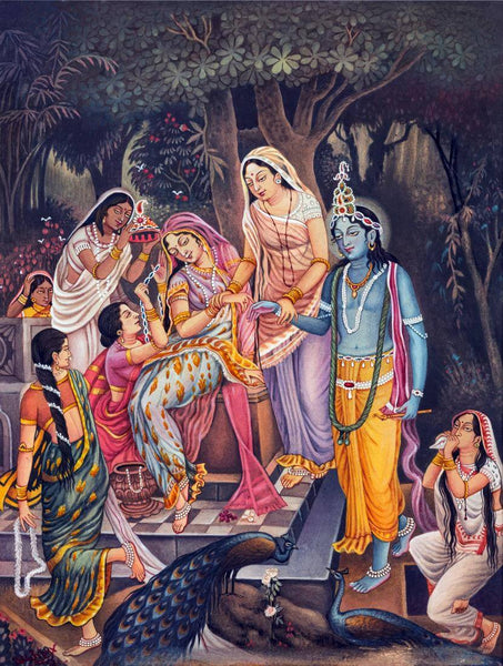 Radha Krishna - Ustad Allah Bux - Masters Painting by Ustad Allah Bux ...
