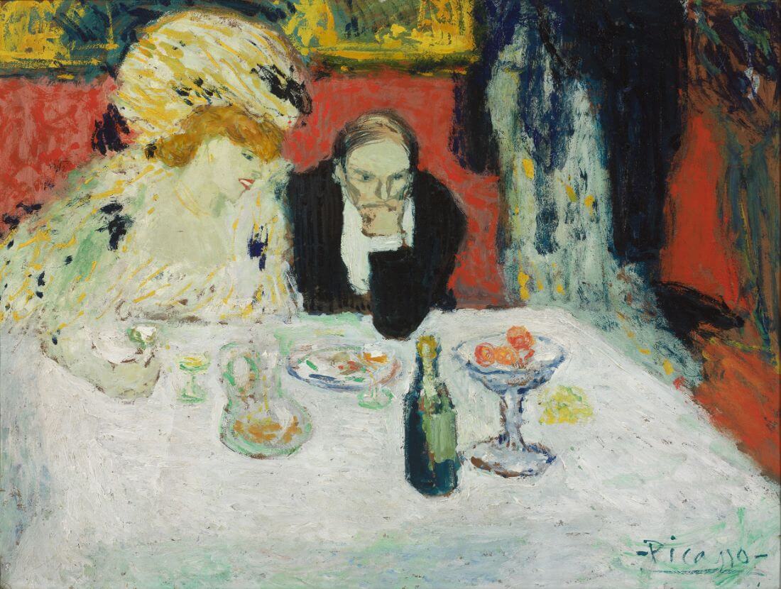The Diners - Pablo Picasso Painting by Pablo Picasso | Buy Posters ...