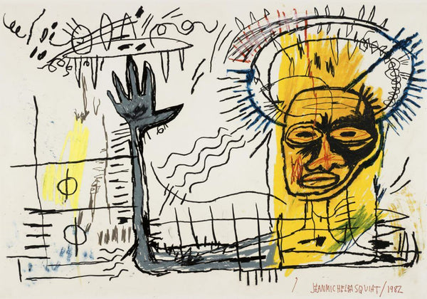 1982 Statue - Jean-Michel Basquiat - Neo Expressionist Painting by Jean ...