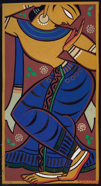 Jamini Roy - Gopini II by Jamini Roy | Buy Posters, Frames, Canvas ...
