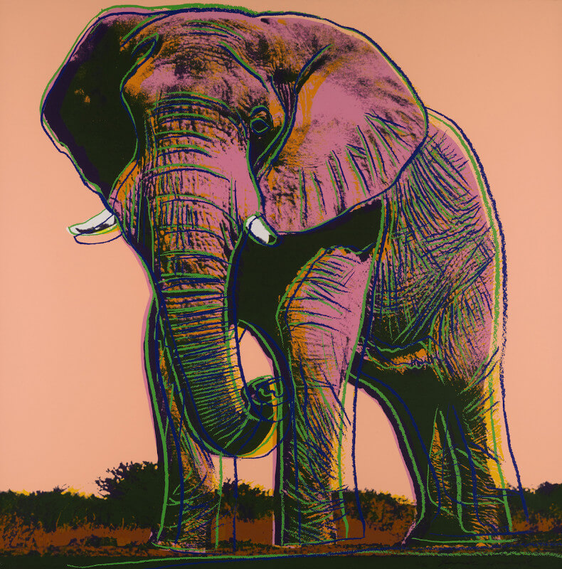 Andy Warhol - Endangered Animal Series - African Elephant by Andy ...