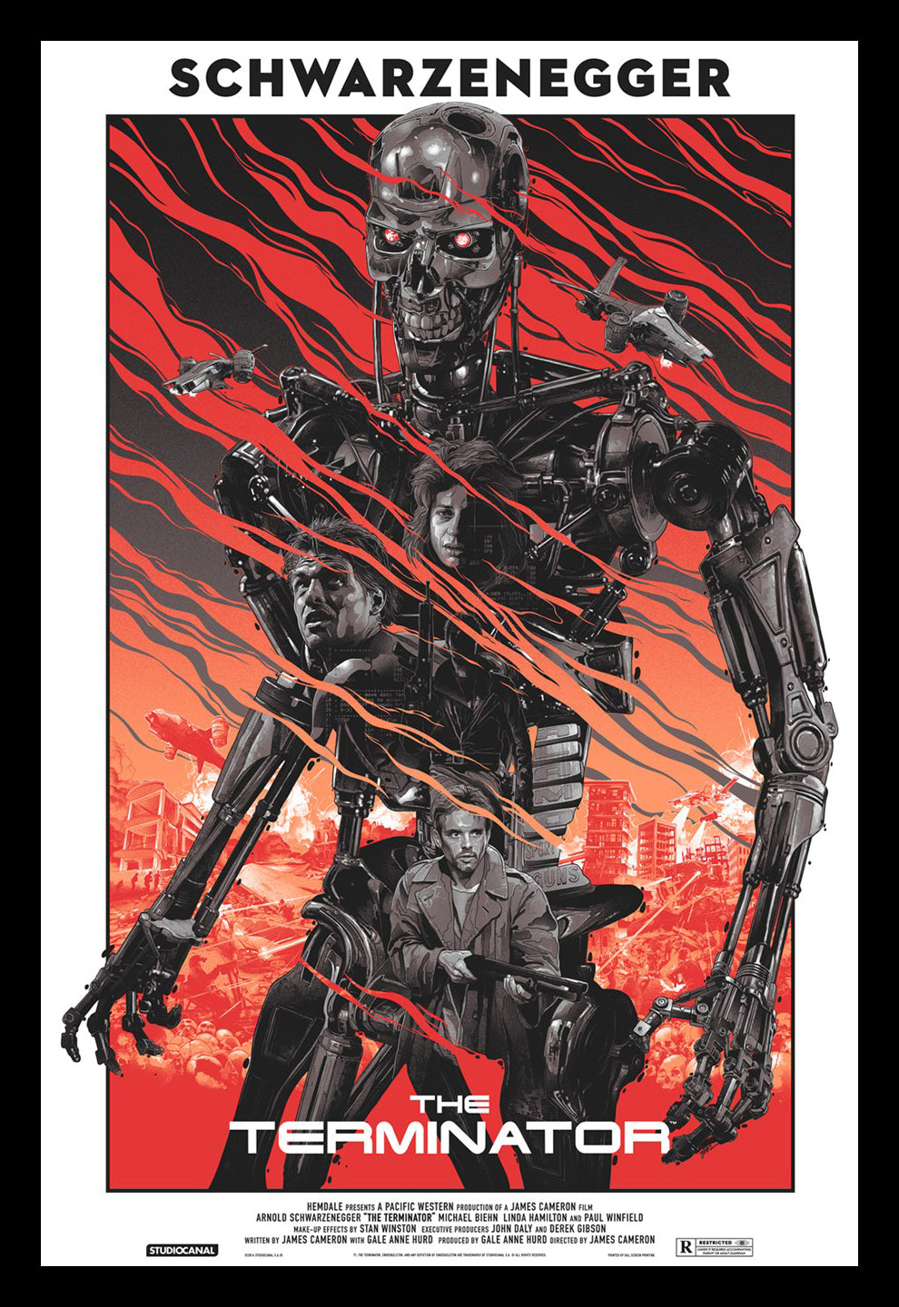 Set Of 2 Art Movie Poster - Terminator - Premium Quality Framed Poster ...