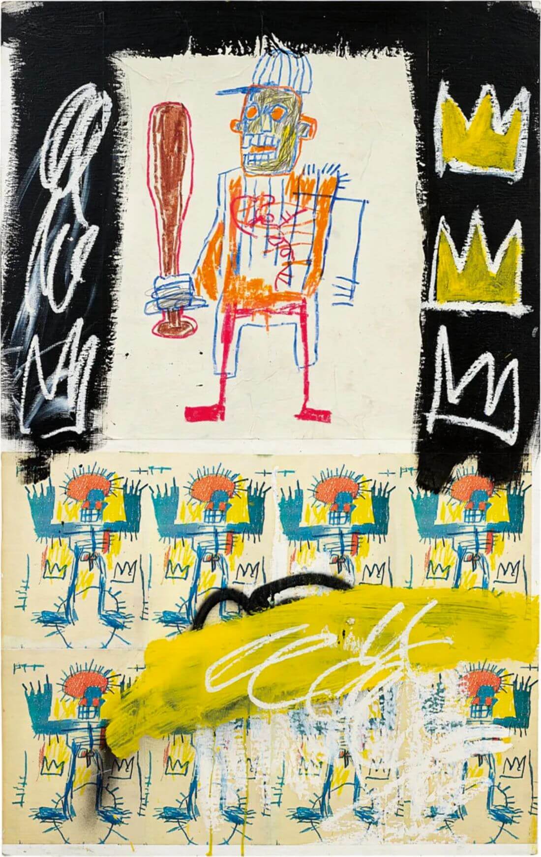 Baseball - Jean-Michel Basquiat - Neo Expressionist Painting by Jean ...