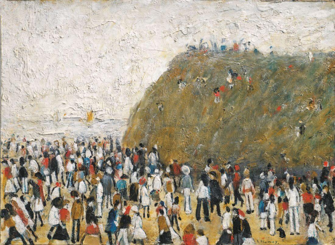 Beach Scene - Laurence Stephen Lowry RA by L S Lowry | Buy Posters ...