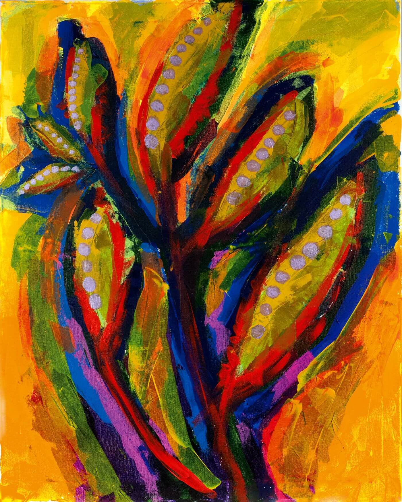 Birds Of Paradiss - Abstract Expressionism Painting - Art Prints by ...