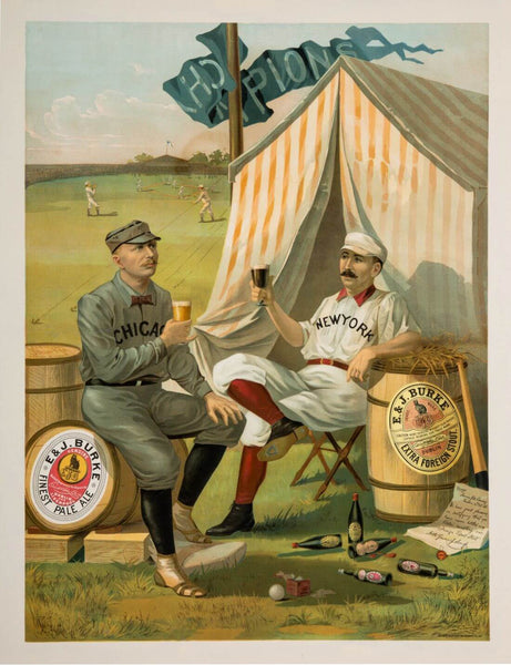Burke Ale Beer Advertising Poster - Vintage Ad from 1889 - Home Bar ...
