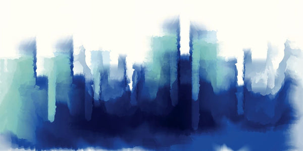 Cityscape Blues - Abstract Modern by Harry Sheen | Buy Posters, Frames ...