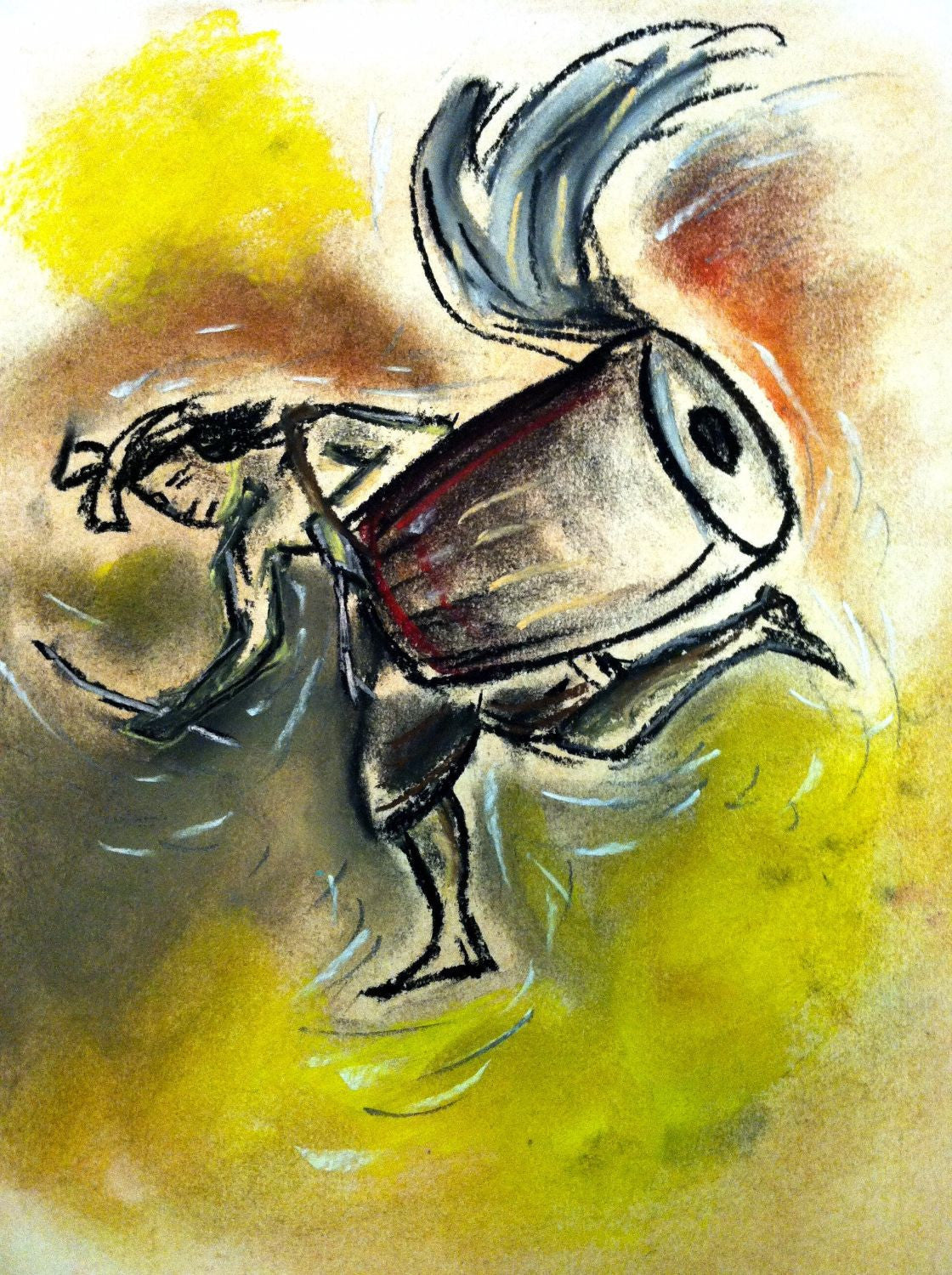 Durga Puja Bengal Dhaaki - Painting - Life Size Posters by Sina Irani ...