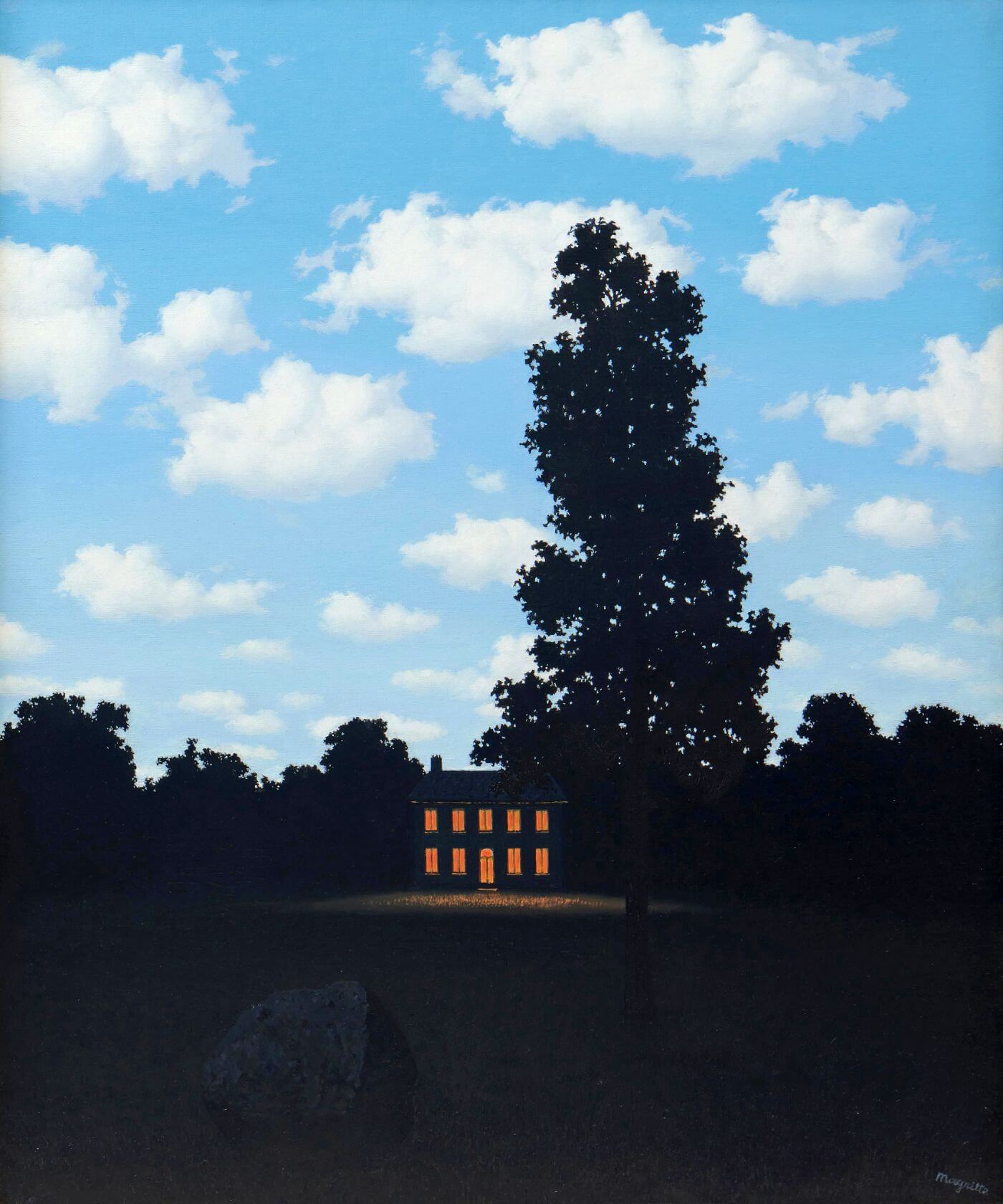 Empire of the Lights, 1951 (L'Empire des Lumieres) - Rene Magritte ...