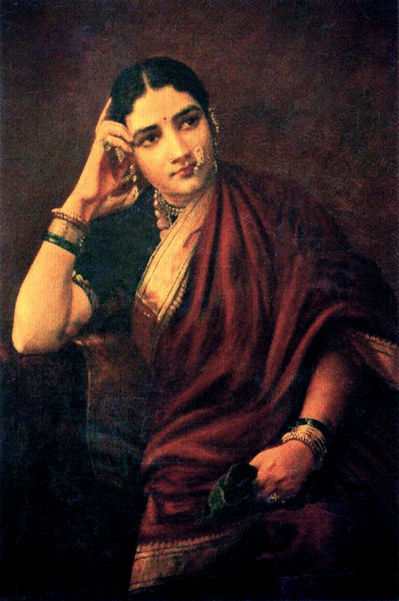 Expectation - Raja Ravi Varma - Indian Painting by Raja Ravi Varma ...