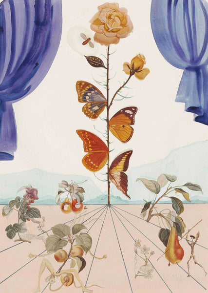 Flordali II (La Rose Papillon) – Salvador Dali Painting – Surrealist ...