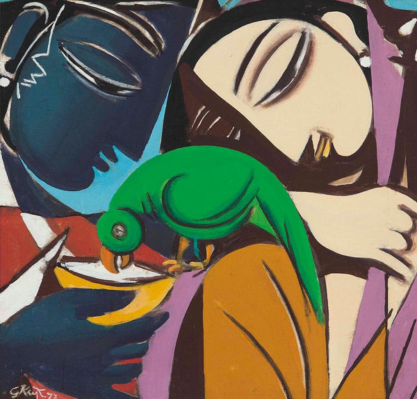 Courtship by George Keyt | Buy Posters, Frames, Canvas & Digital Art ...