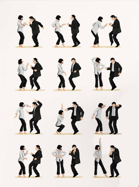Mia Wallace and Vincent Vega Jackrabbit Slims Twist Dance Contest ...