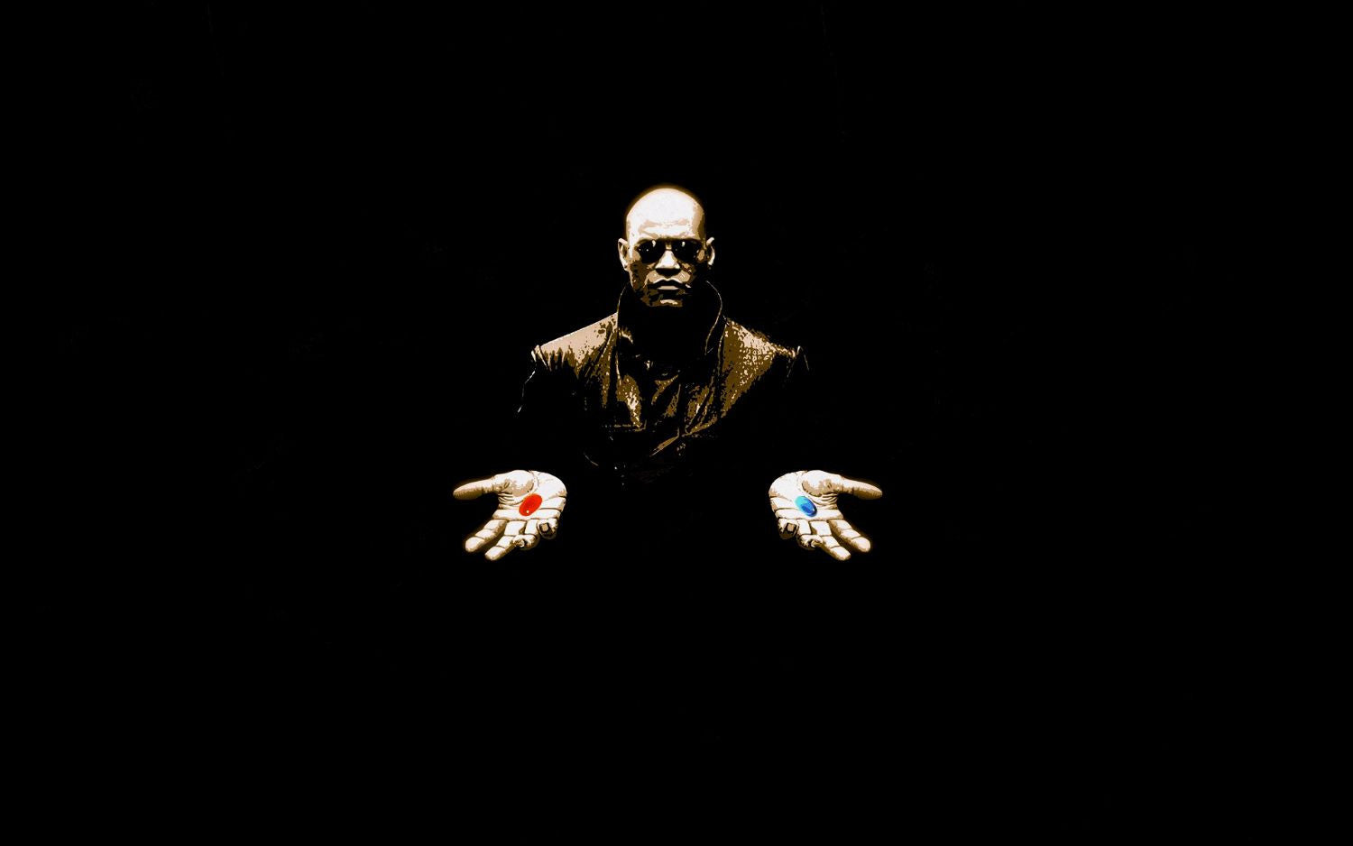 Movie Art - The Matrix - Morpheus Red Pill Or Blue Pill - Hollywood ...