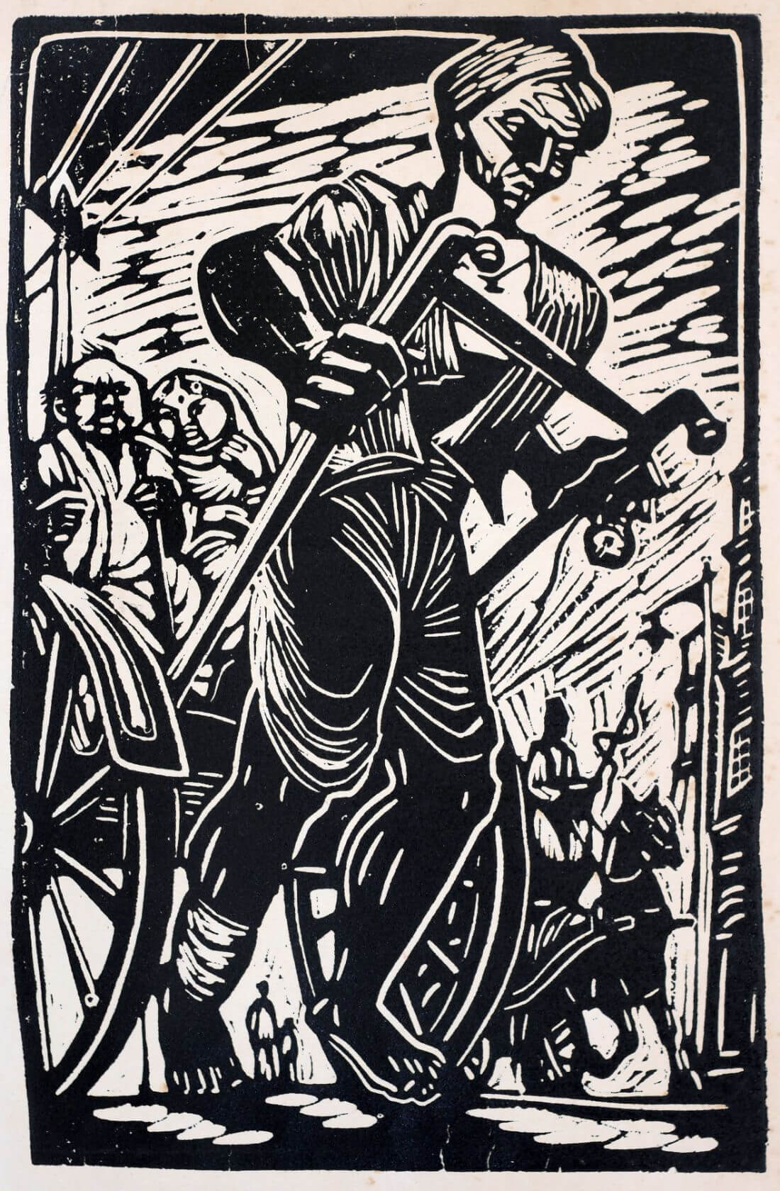 Rickshaw Puller - Chittaprosad Bhattacharya - Bengal School Art ...