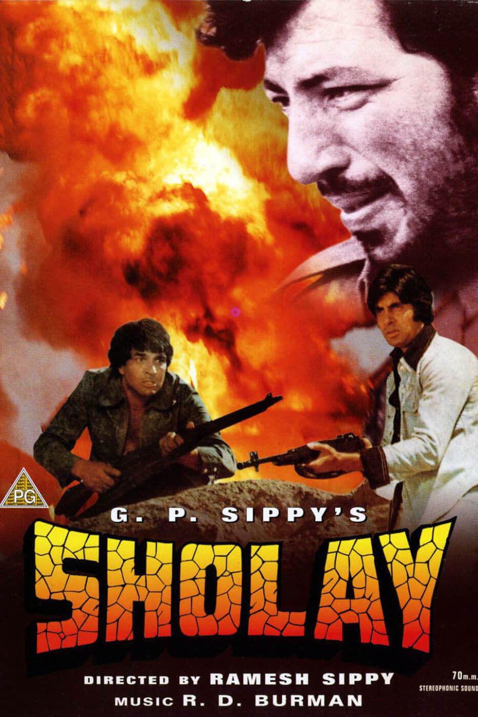 Sholay - Amitabh Bachchan - Hindi Movie Poster - Tallenge Bollywood ...