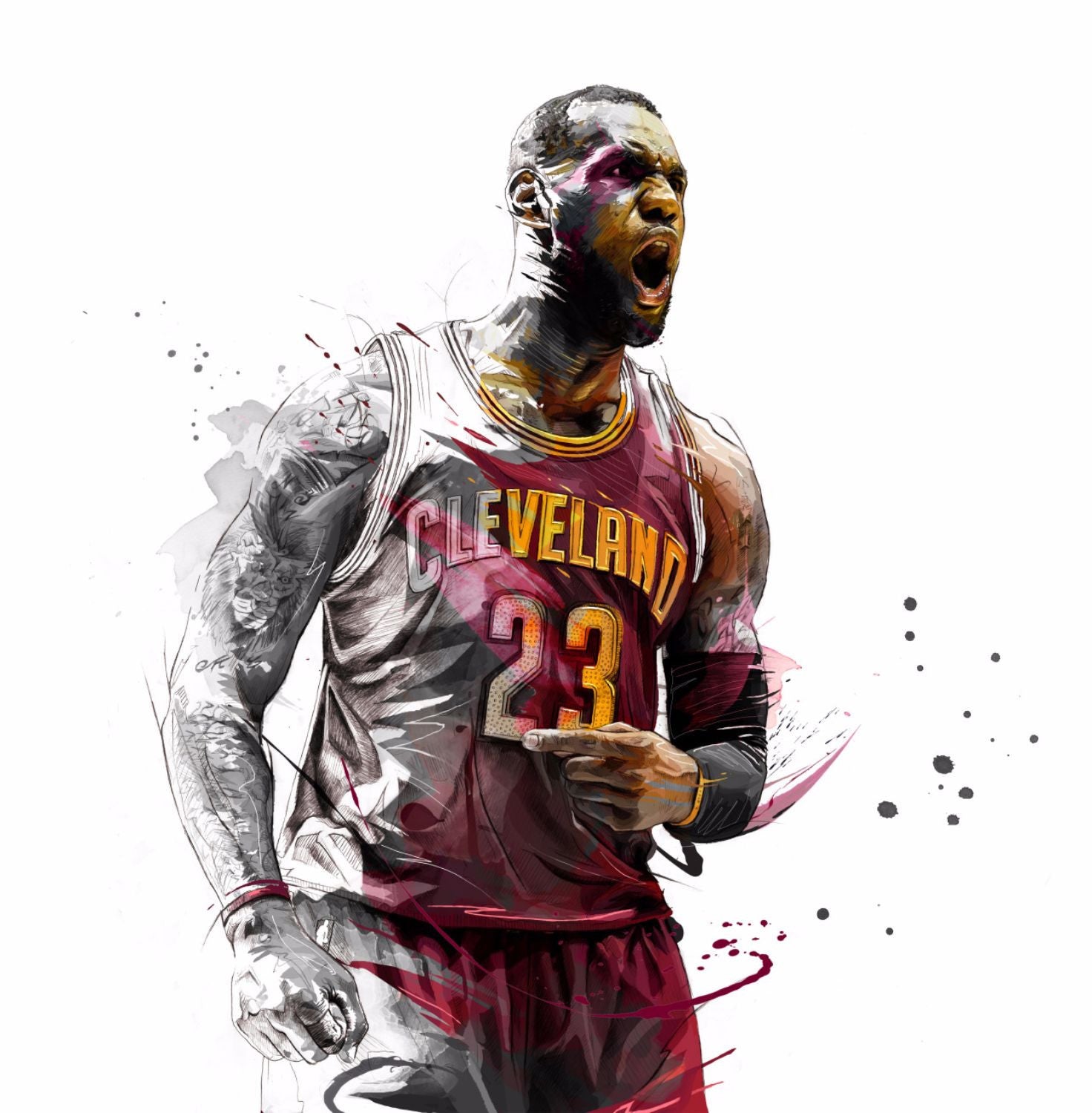 Spirit Of Sports - Basketball Legend Le Bron James - Art Prints by Joel ...