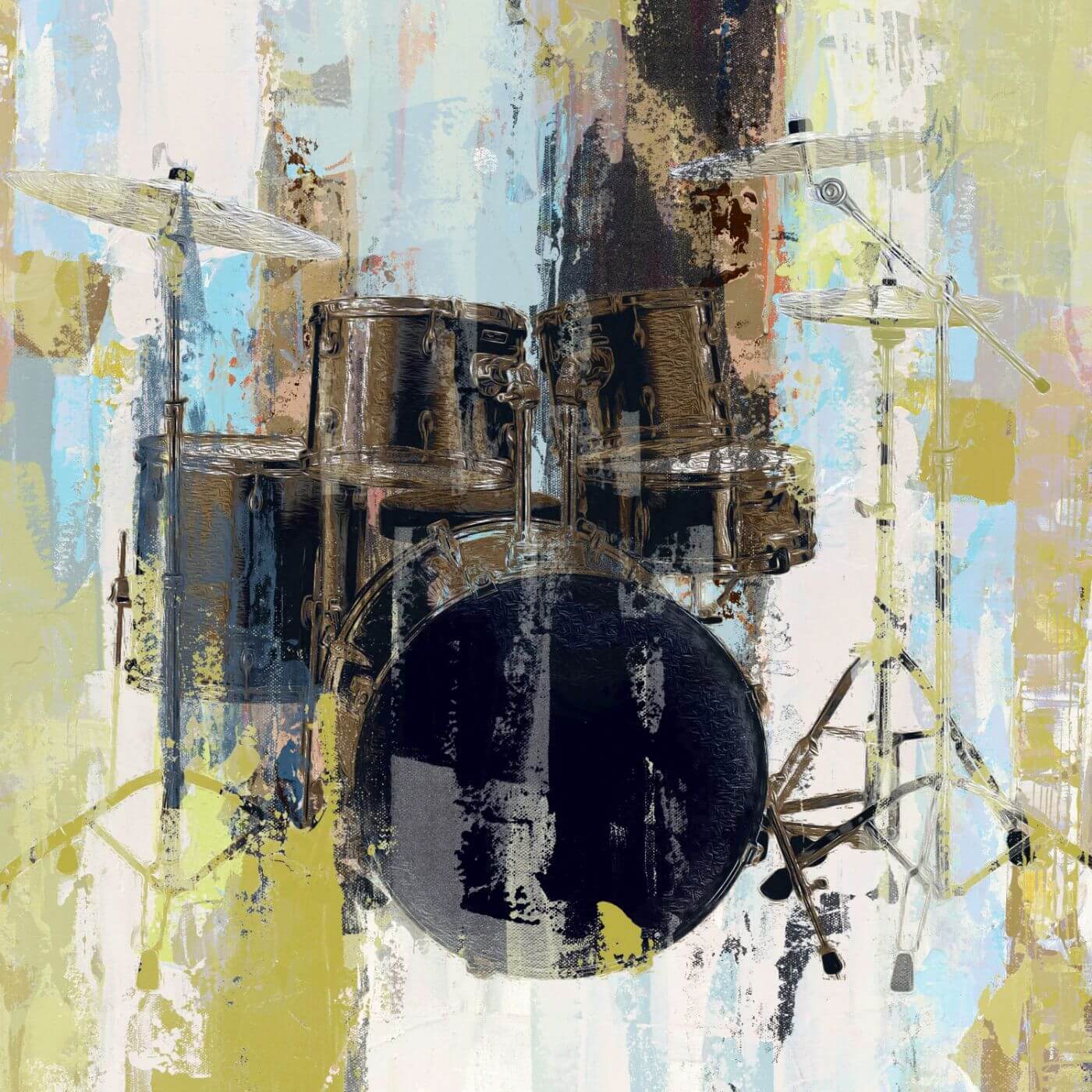 The Drum kit - Abstract Painting - Posters by Alicia | Buy Posters ...