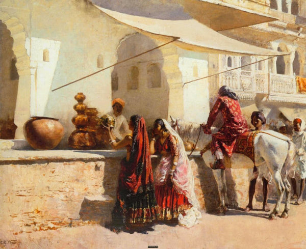 A Street Market Scene India by Edwin Lord Weeks | Buy Posters, Frames ...